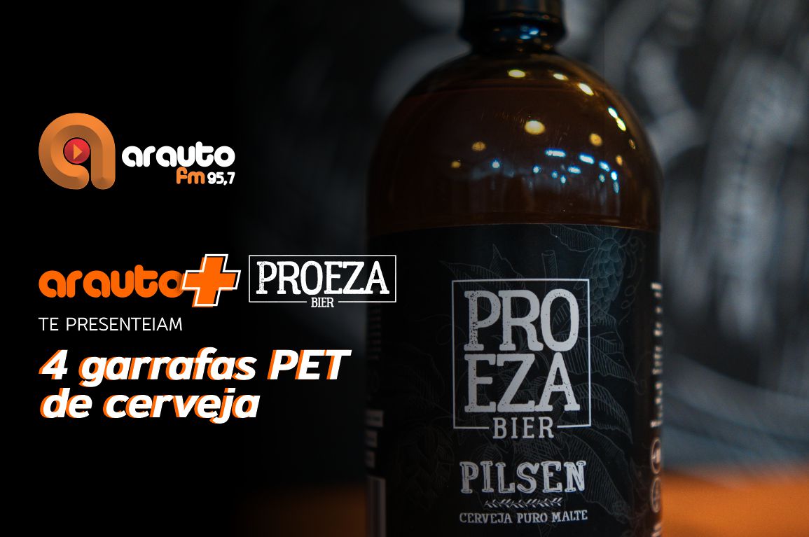 4 garrafas PET de chopp - Proeza | ARAUTO 95.7 FM
